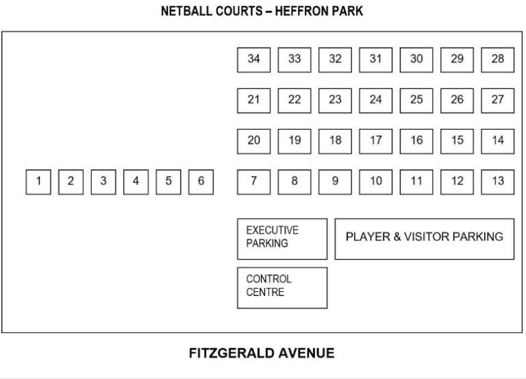 HEFFRON PARK COURT ALLOCATED TRAINING COURTS - Mascot Netball Club