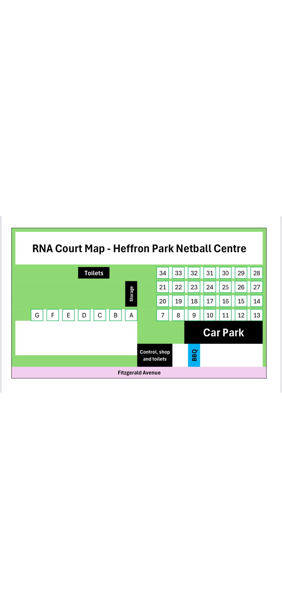 HEFFRON PARK COURT ALLOCATED TRAINING COURTS - Mascot Netball Club